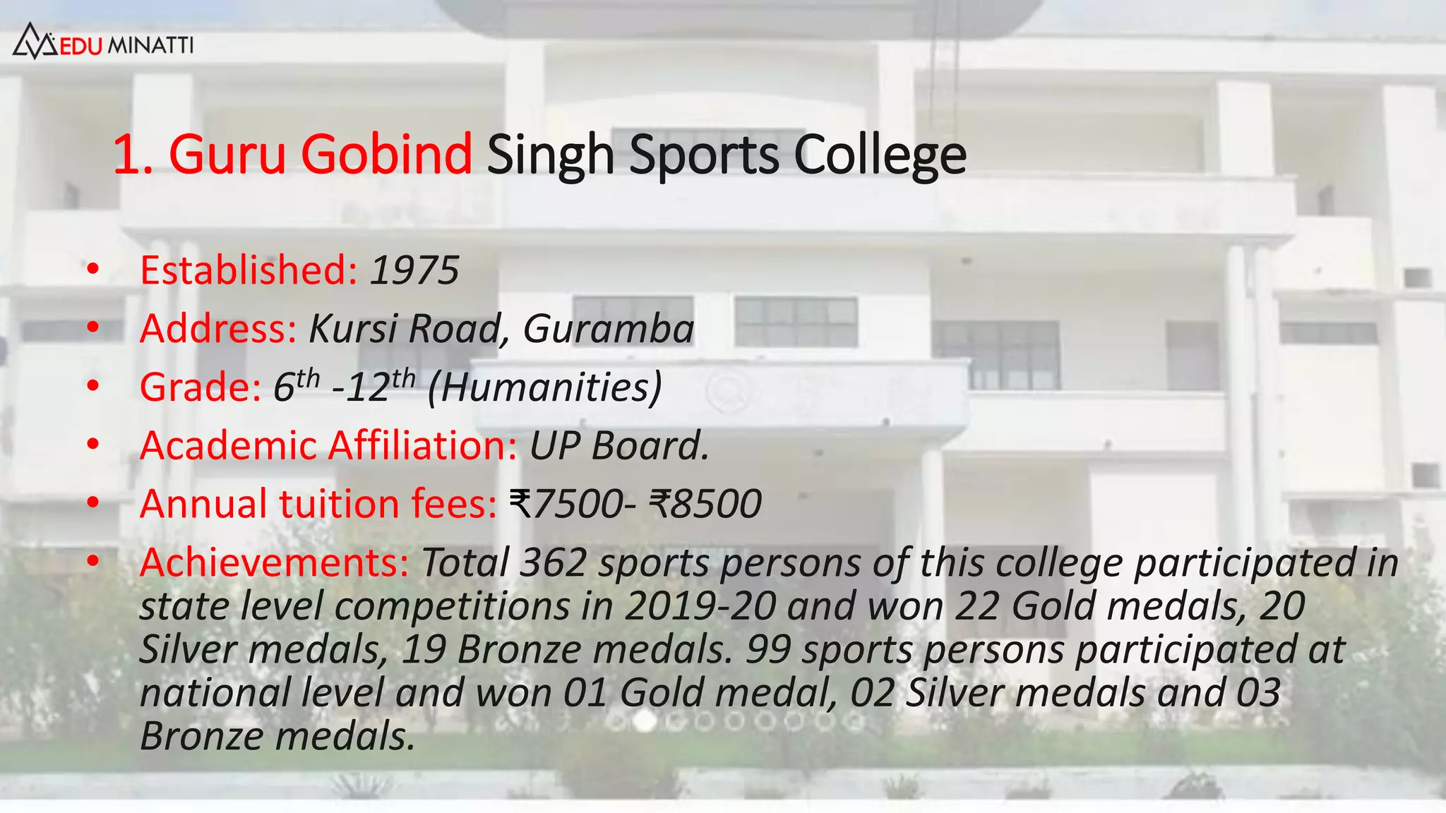Sports Schools in Lucknow. | PDF