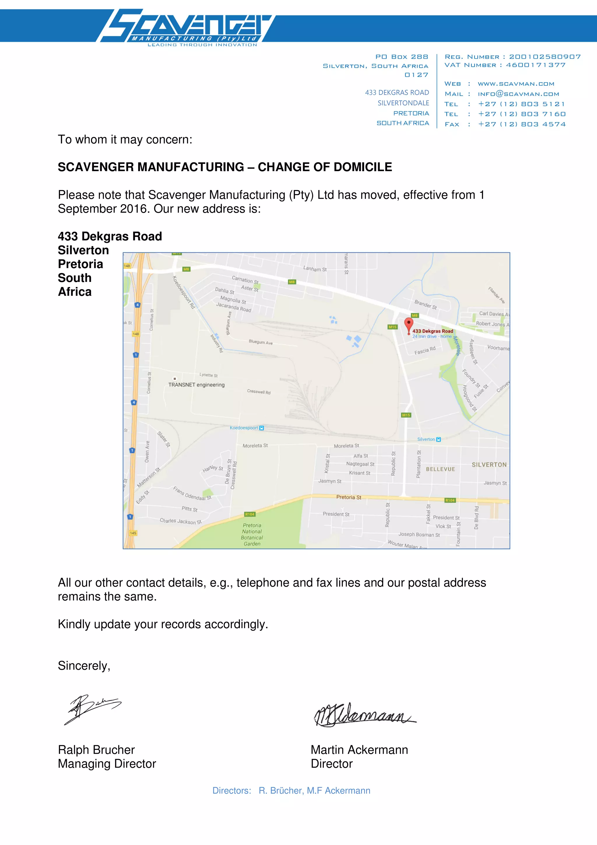 Change of domicile 433 Dekgras Silvertondale Tshwane | PDF