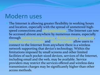 Uses Of Internet In A Day To Day Life | PPTX