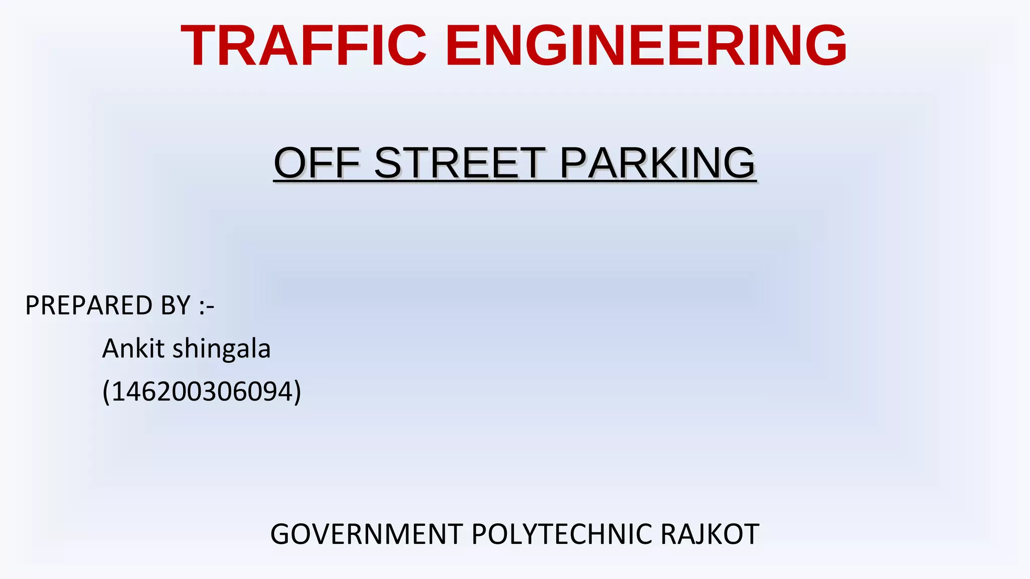 Off street parking | PPT