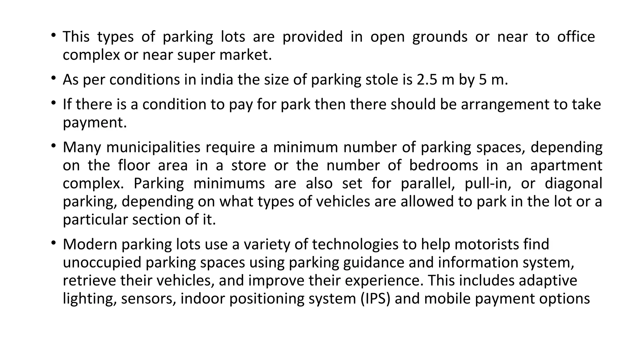 Off street parking | PPT
