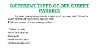 Off street parking | PPT