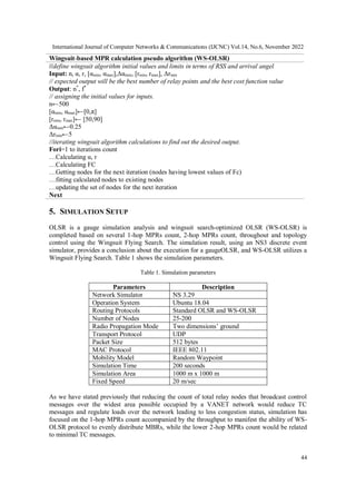 WS-OLSR: Multipoint Relay Selection in VANET Networks using a Wingsuit Flying Search Algorithm | PDF