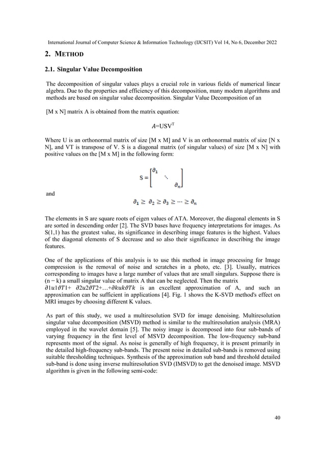 Using Singular Value Decomposition In A Convolutional Neural Network To