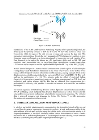 LABORATORY ANALYSIS ON THE PERFORMANCE OF 5G NSA COMMUNICATION IN A SUBURBAN SCENARIO | PDF