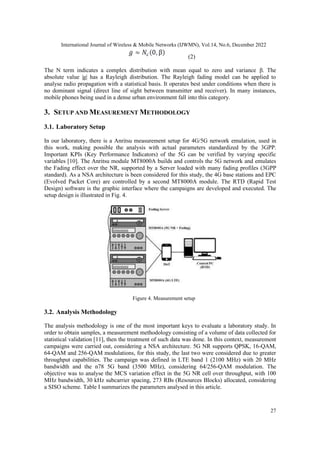 LABORATORY ANALYSIS ON THE PERFORMANCE OF 5G NSA COMMUNICATION IN A ...
