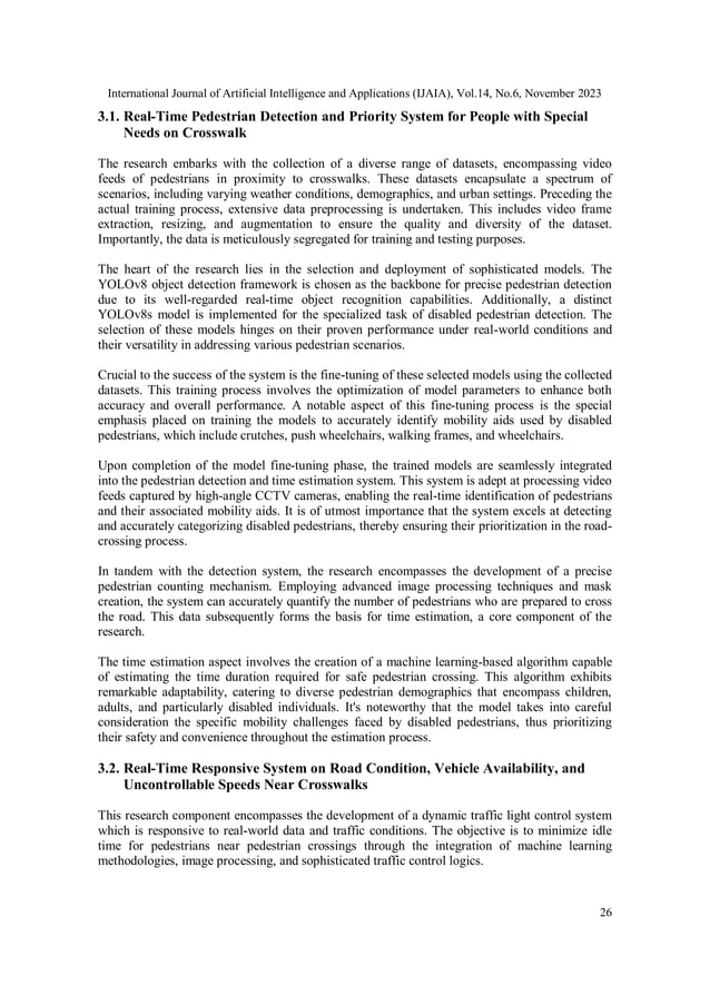 SMART CROSSWALK: MACHINE LEARNING AND IMAGE PROCESSING BASED PEDESTRIAN AND VEHICLE MONITORING ...