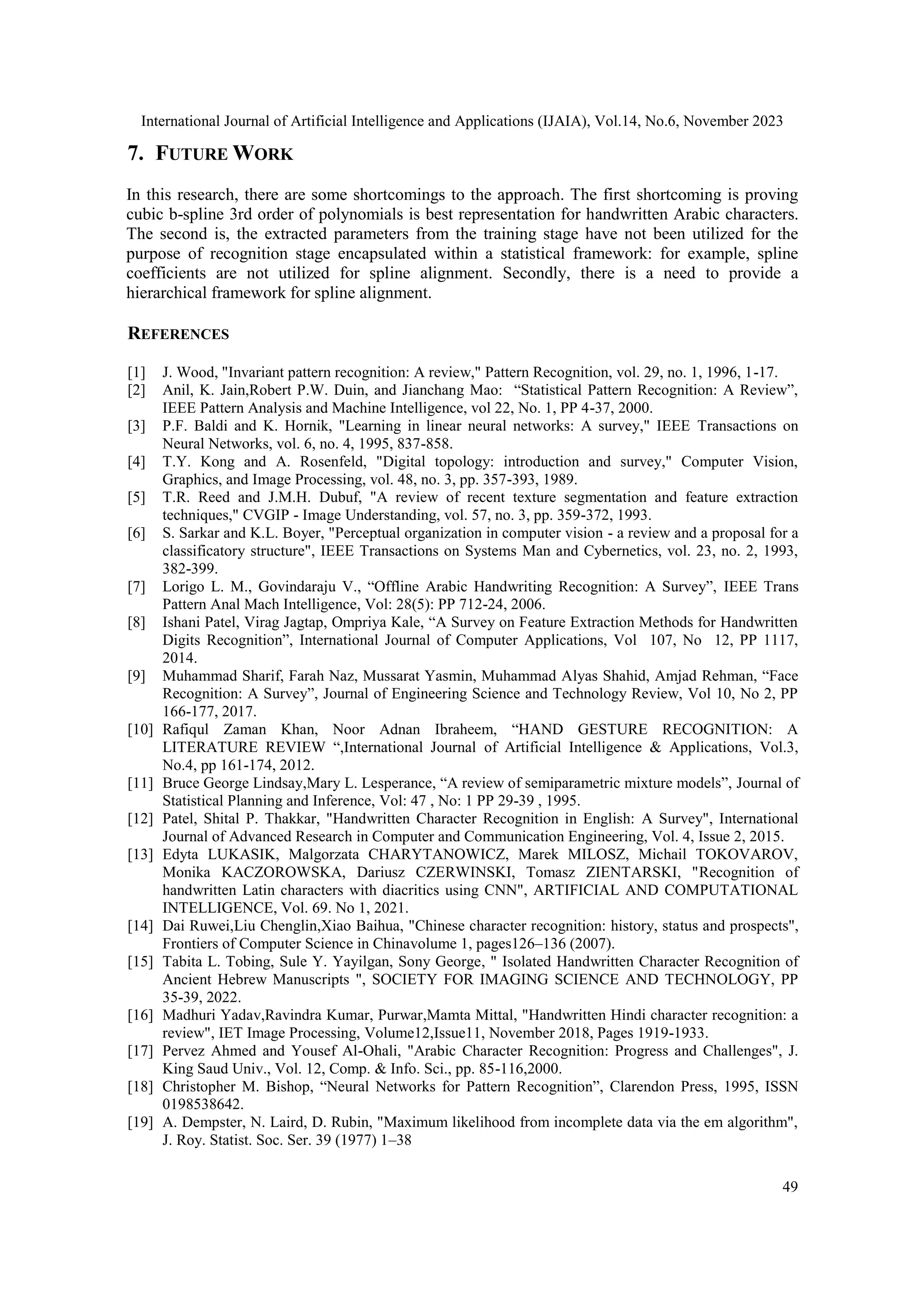 Learning Spline Models With The Em Algorithm For Shape Recognition Pdf
