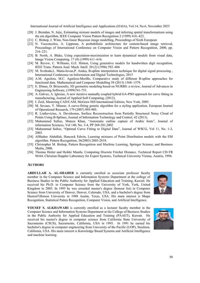 Learning Spline Models With The Em Algorithm For Shape Recognition Pdf
