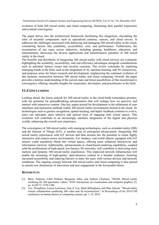 NAVIGATING THE INTEGRATION OF 360 MIXED REALITY IN CLOUD COMPUTING | PDF