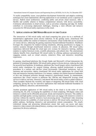 NAVIGATING THE INTEGRATION OF 360 MIXED REALITY IN CLOUD COMPUTING | PDF