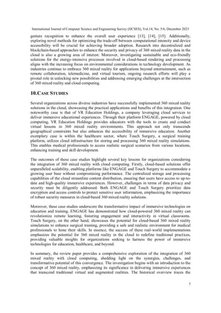 NAVIGATING THE INTEGRATION OF 360 MIXED REALITY IN CLOUD COMPUTING | PDF