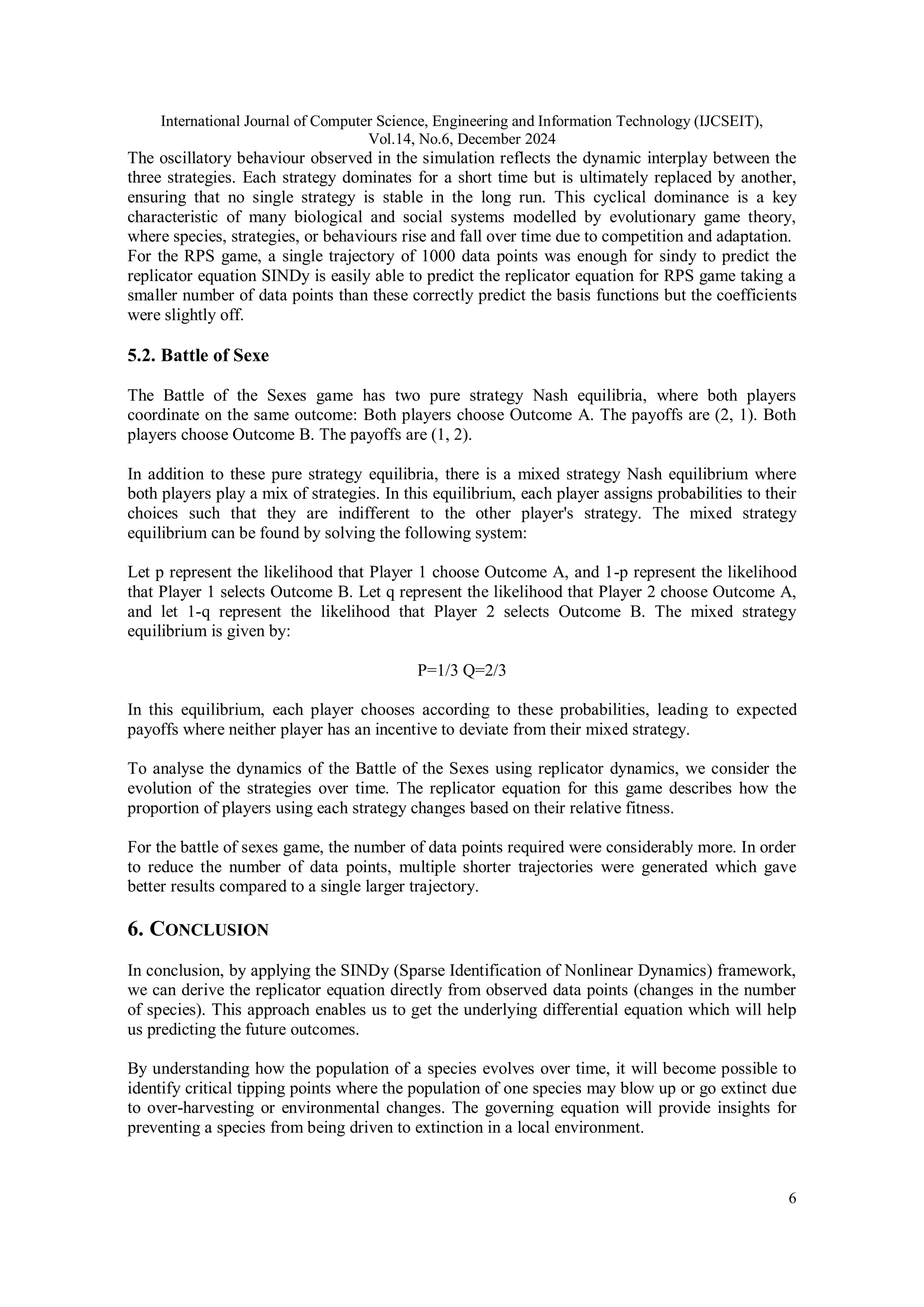 DEEP LEARNING APPROACH FOR PREDICTING THE REPLICATOR EQUATION IN ...