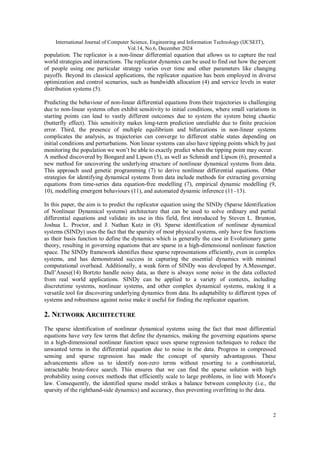 DEEP LEARNING APPROACH FOR PREDICTING THE REPLICATOR EQUATION IN ...