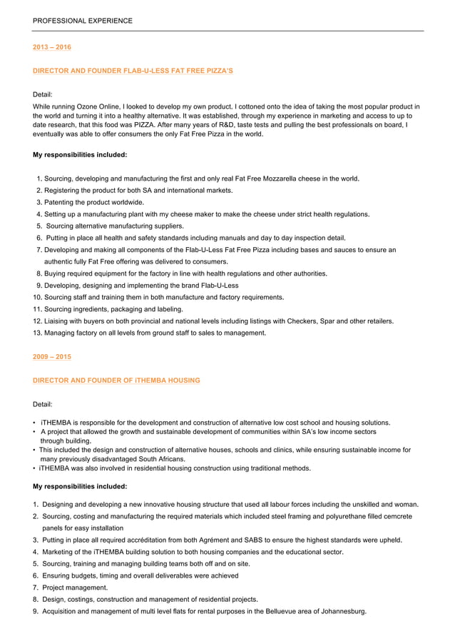 Jenny Roussouw CV 2017 | PDF