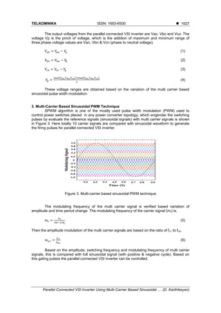 Parallel Connected VSI Inverter Using Multi-Carrier Based Sinusoidal PWM Technique | PDF