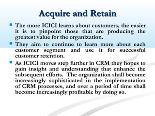 ICICI CASE ON CRM | PPT