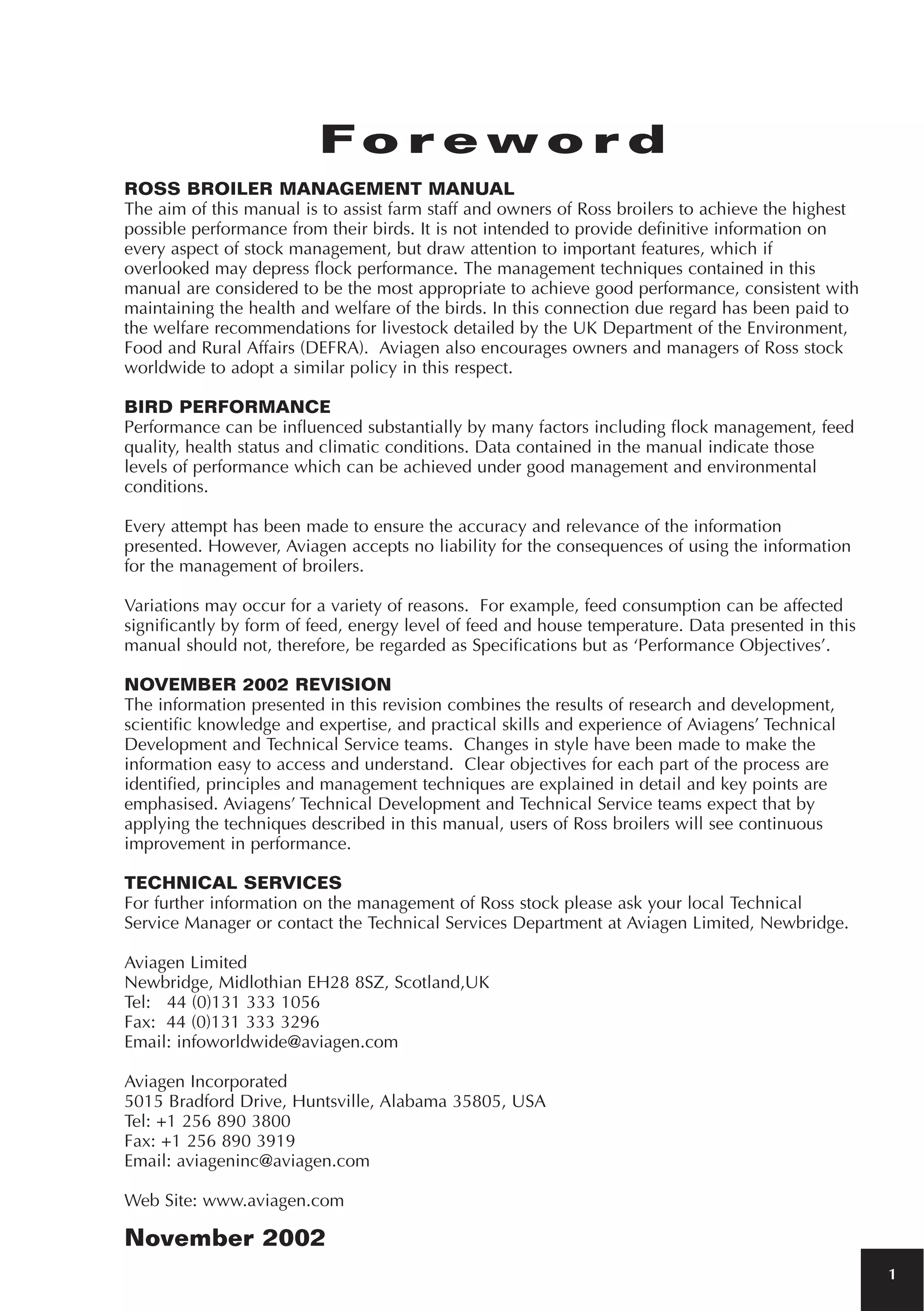 Broiler Management Manual (Ross) 2002 | PDF