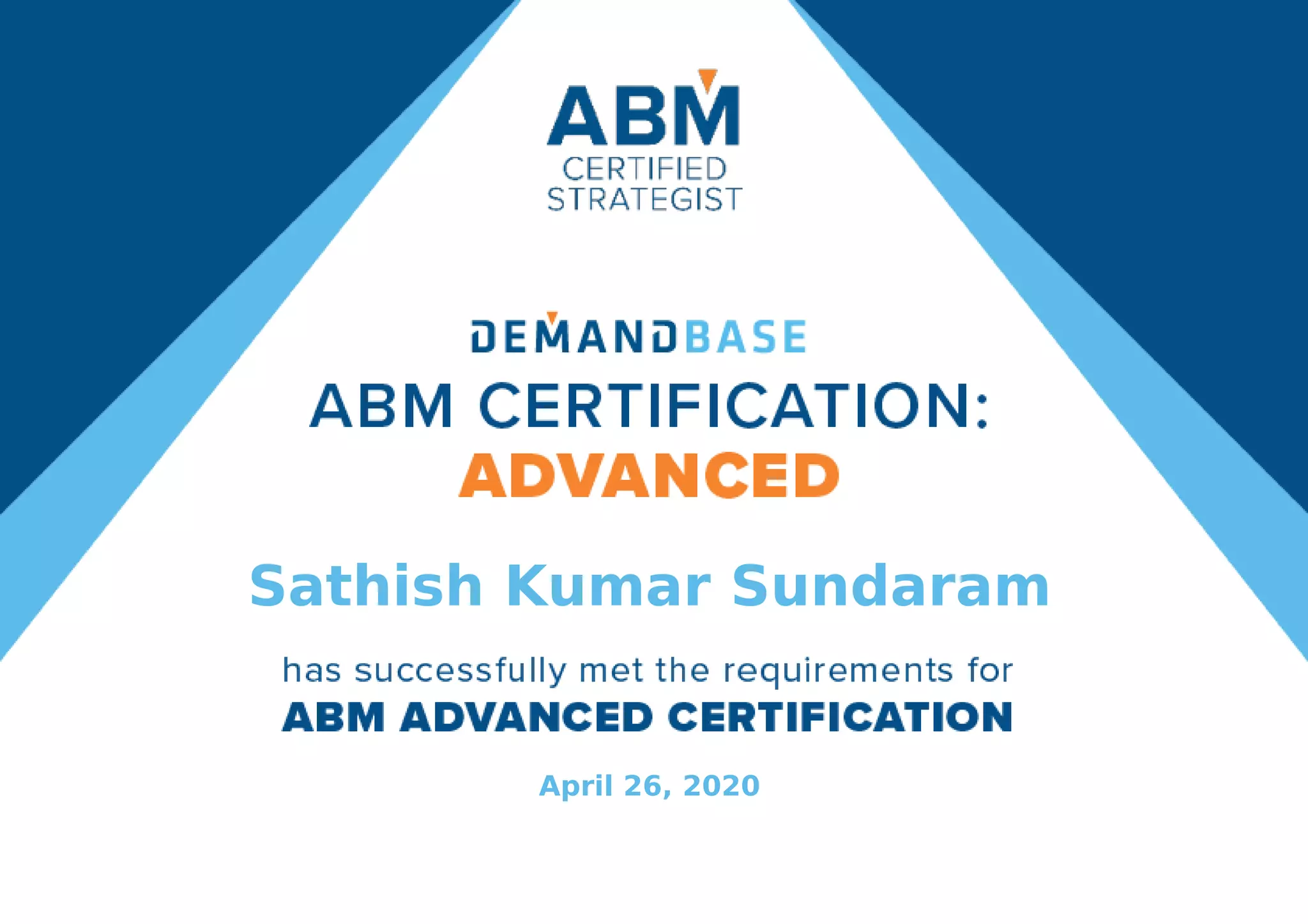 ABM advanced certificate | PPT