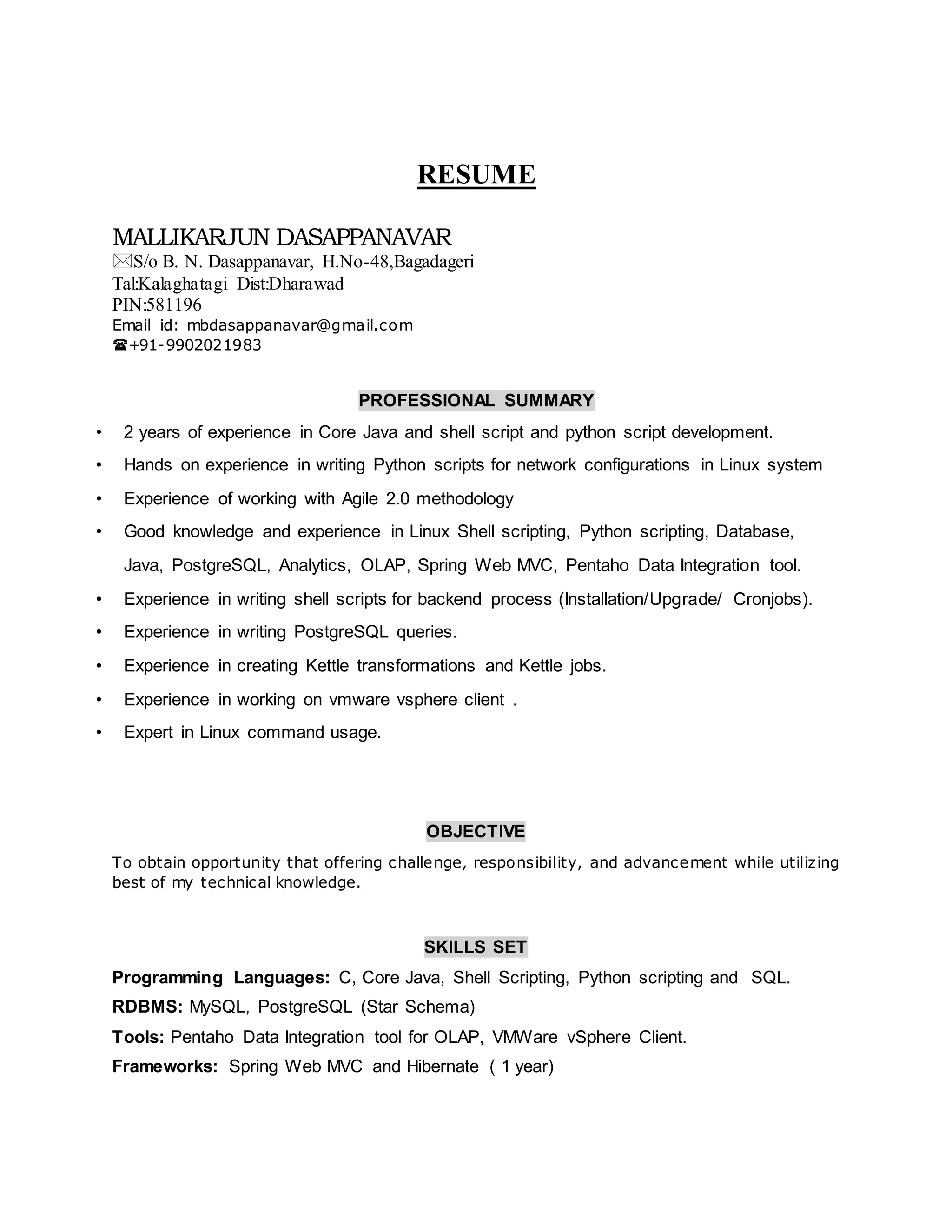 Mallikarjun_Resume | PDF