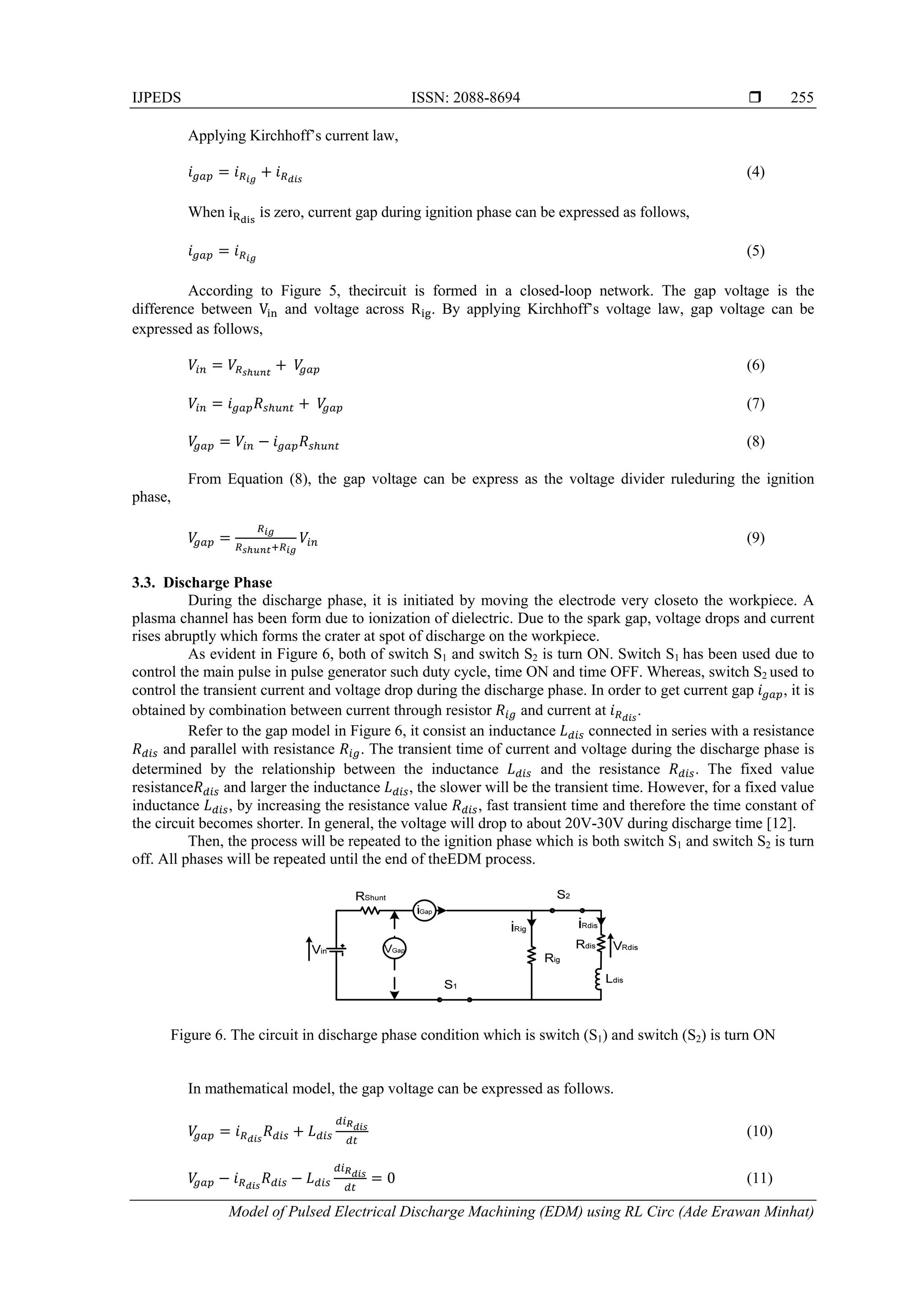 Model of Pulsed Electrical Discharge Machining (EDM) using RL Circuit | PDF
