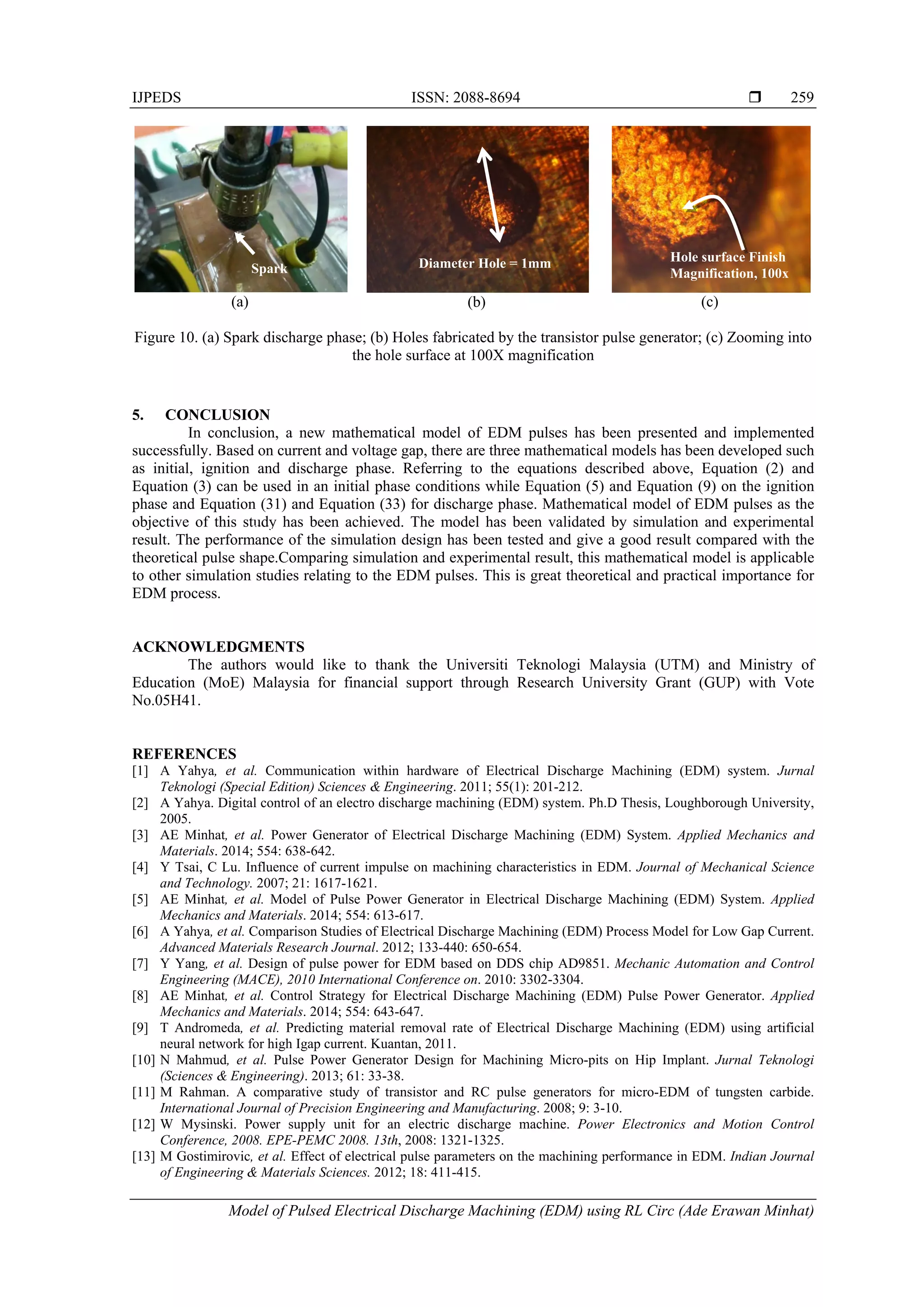 Model of Pulsed Electrical Discharge Machining (EDM) using RL Circuit | PDF