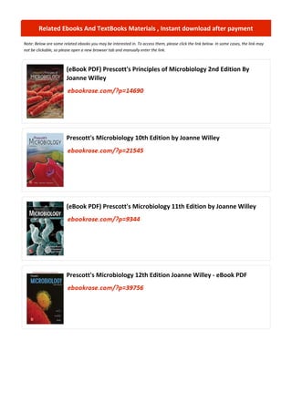 Comprehensive Guide to Prescott's Principles of Microbiology 2nd ...