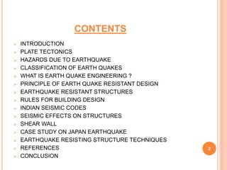 EARTHQUAKE RESISTANT STRUCTURES | PPTX