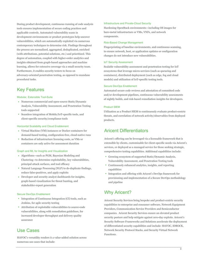 Aricent Highly Automated Vulnerability Assessment Orchestration ...