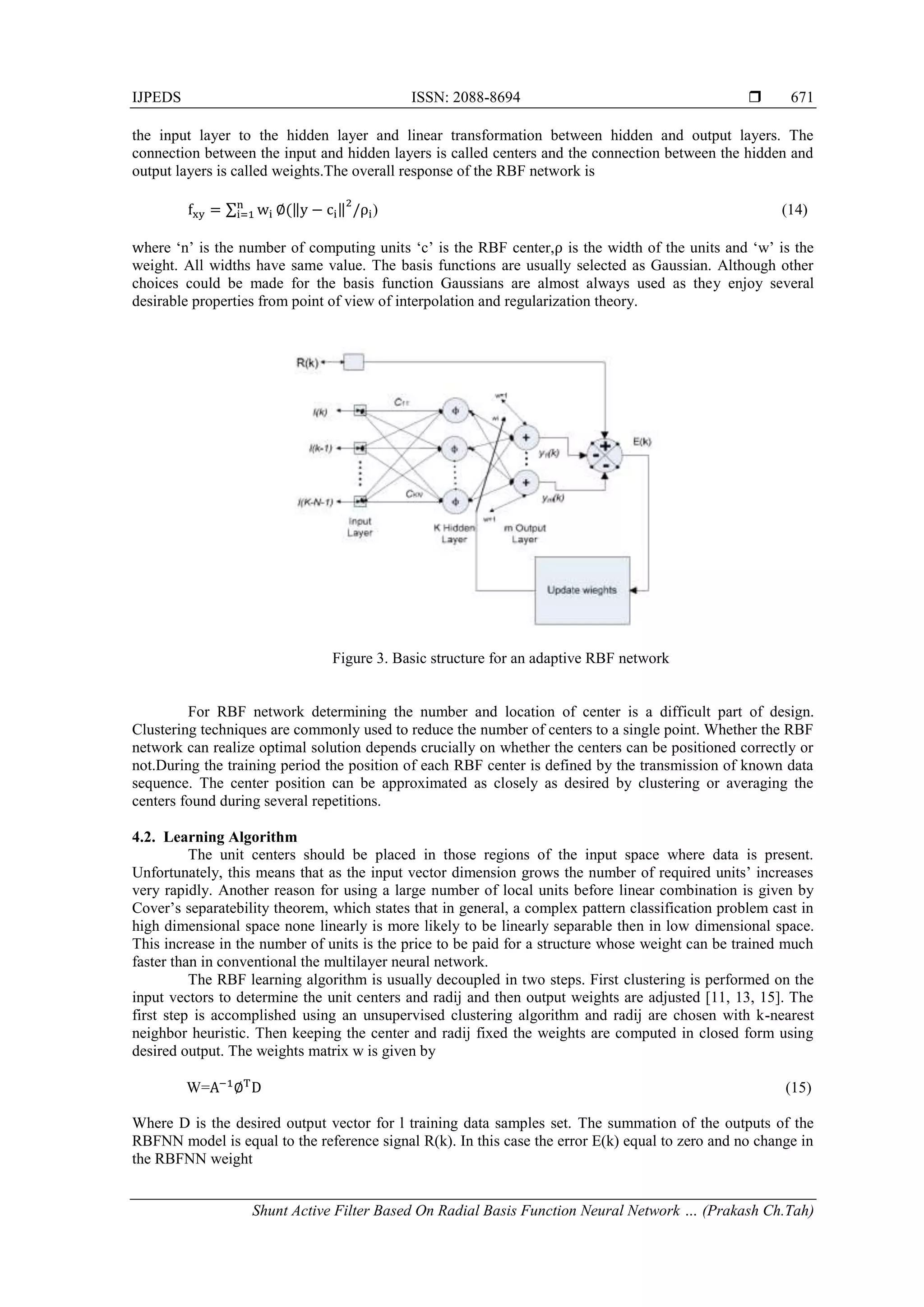 Shunt Active Filter Based on Radial Basis Function Neural Network and p-q Power Theory | PDF