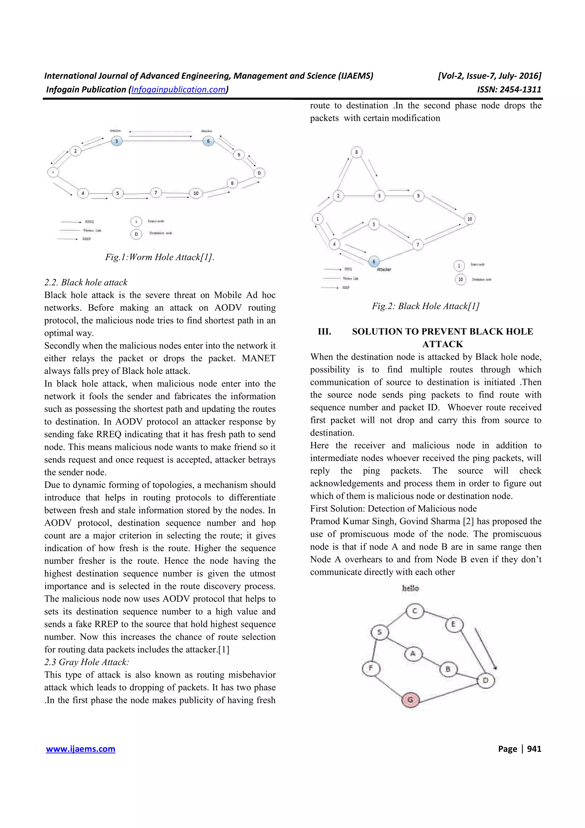 disruption of black hole attacks in manet | PDF | Computer Networking | Computing