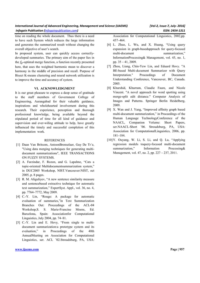 8 efficient multi-document summary generation using neural network | PDF