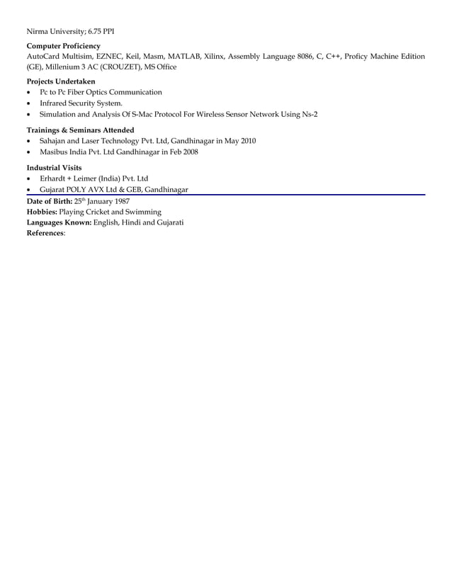 Nirav Sangani CV | PDF