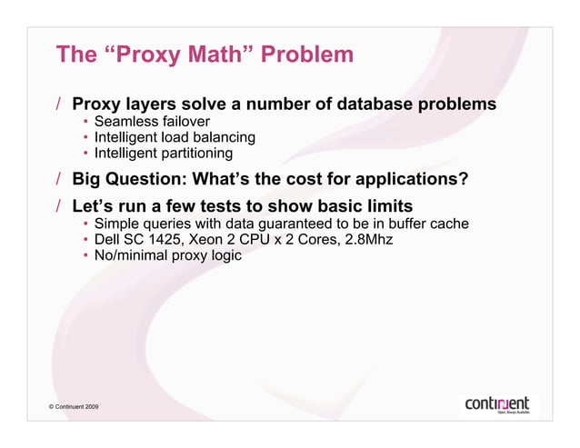 Database Performance With Proxy Architectures Ppt