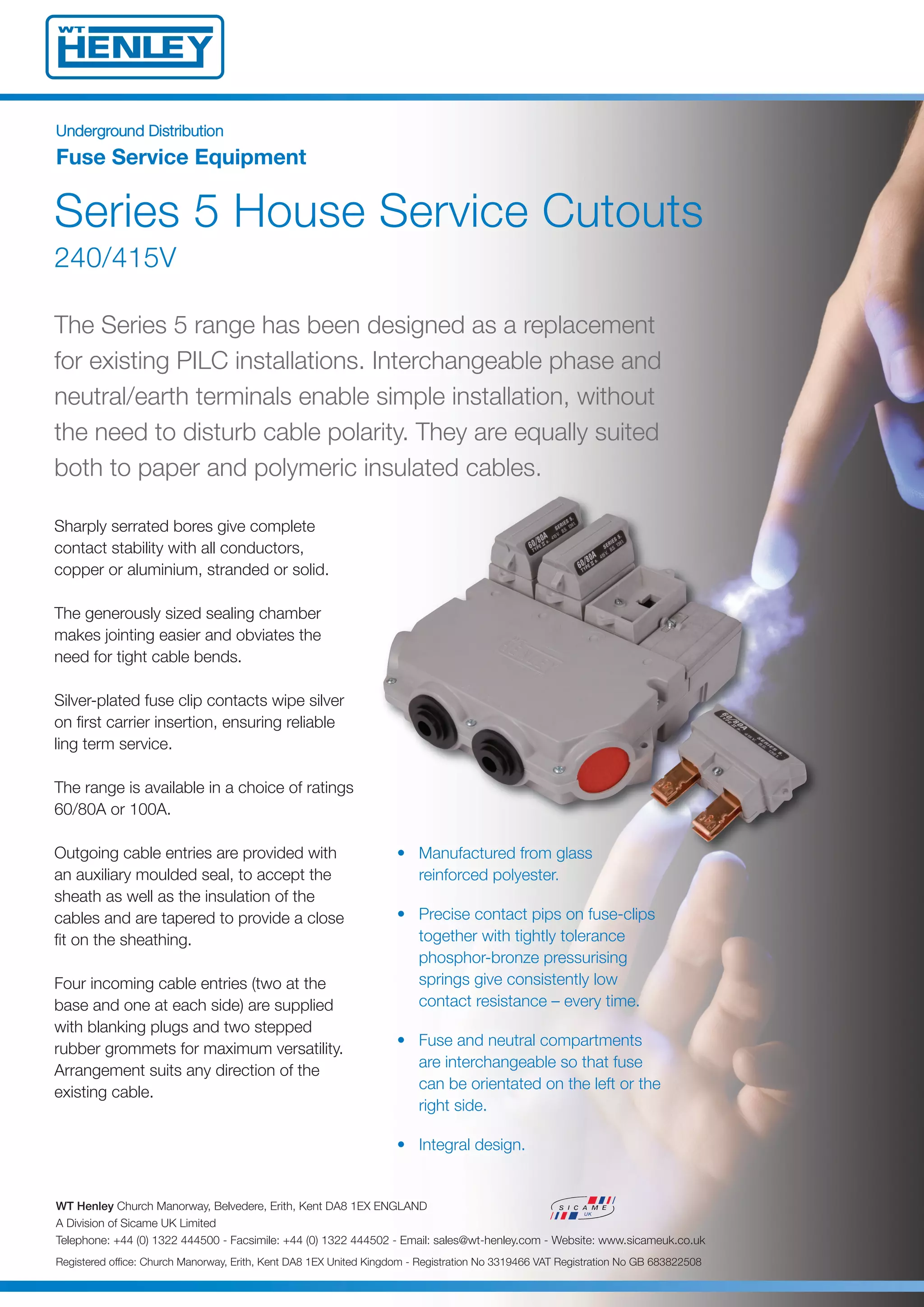 W T Henley House Service Cutouts - Series 5 | PDF