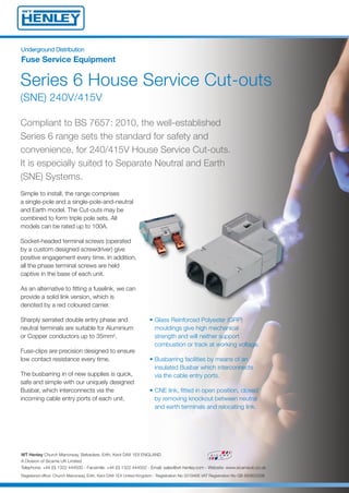 WT Henley 54141-03 House Service Cutouts - Series 6, 60/80Amp, Single ...