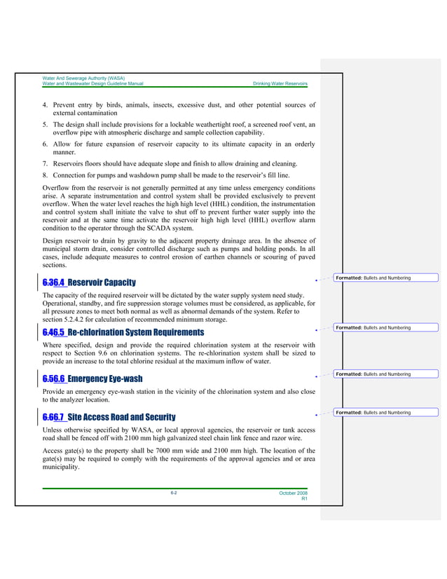 WASA Wastewater and Potable Water Design Requirements | PDF | Business ...