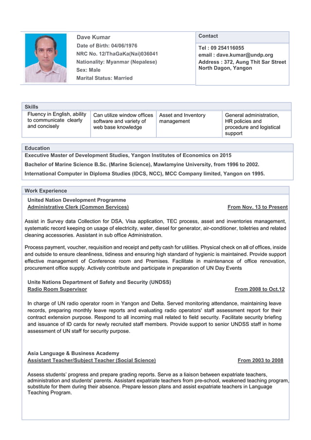 Dave Kumar's CV | PDF