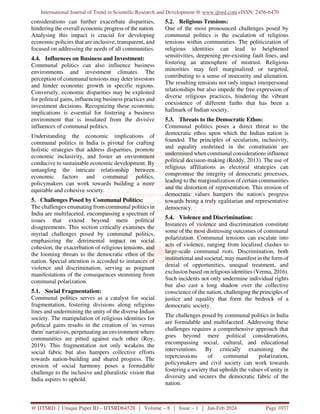 Dynamics of Communal Politics in 21st Century India Challenges and Prospects | PDF