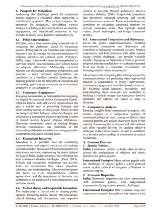 Dynamics of Communal Politics in 21st Century India Challenges and ...