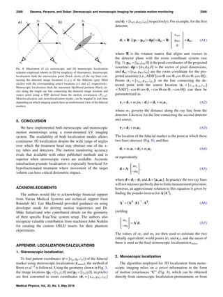 Stevens et al, Continuous monitoring of prostate position using stereoscopic and monoscopic kV ...
