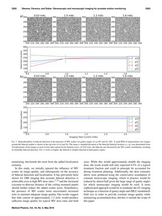 Stevens et al, Continuous monitoring of prostate position using stereoscopic and monoscopic kV ...