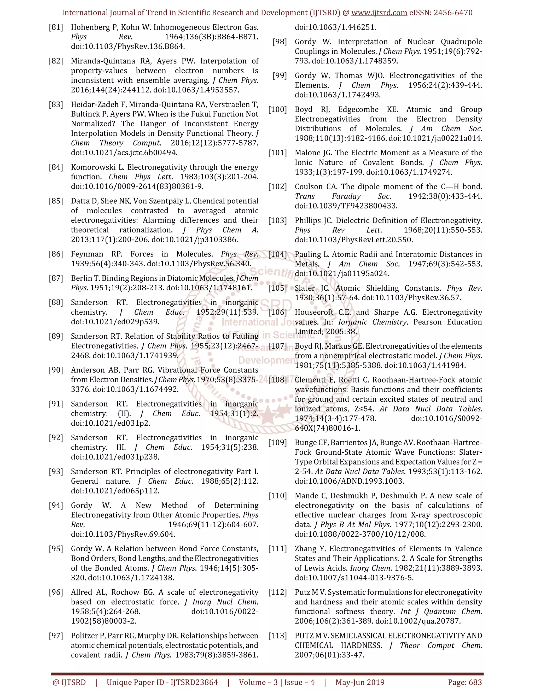 Electronegativity A Force or Energy | PDF