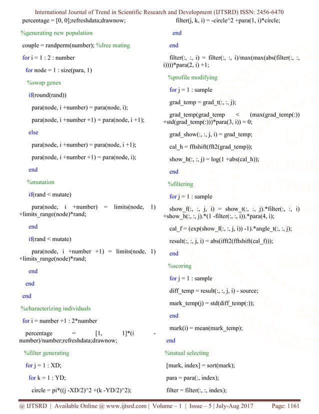 Fourier Filtering Denoising Based on Genetic Algorithms | PDF