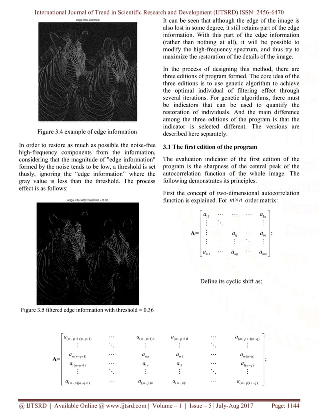 Fourier Filtering Denoising Based on Genetic Algorithms | PDF