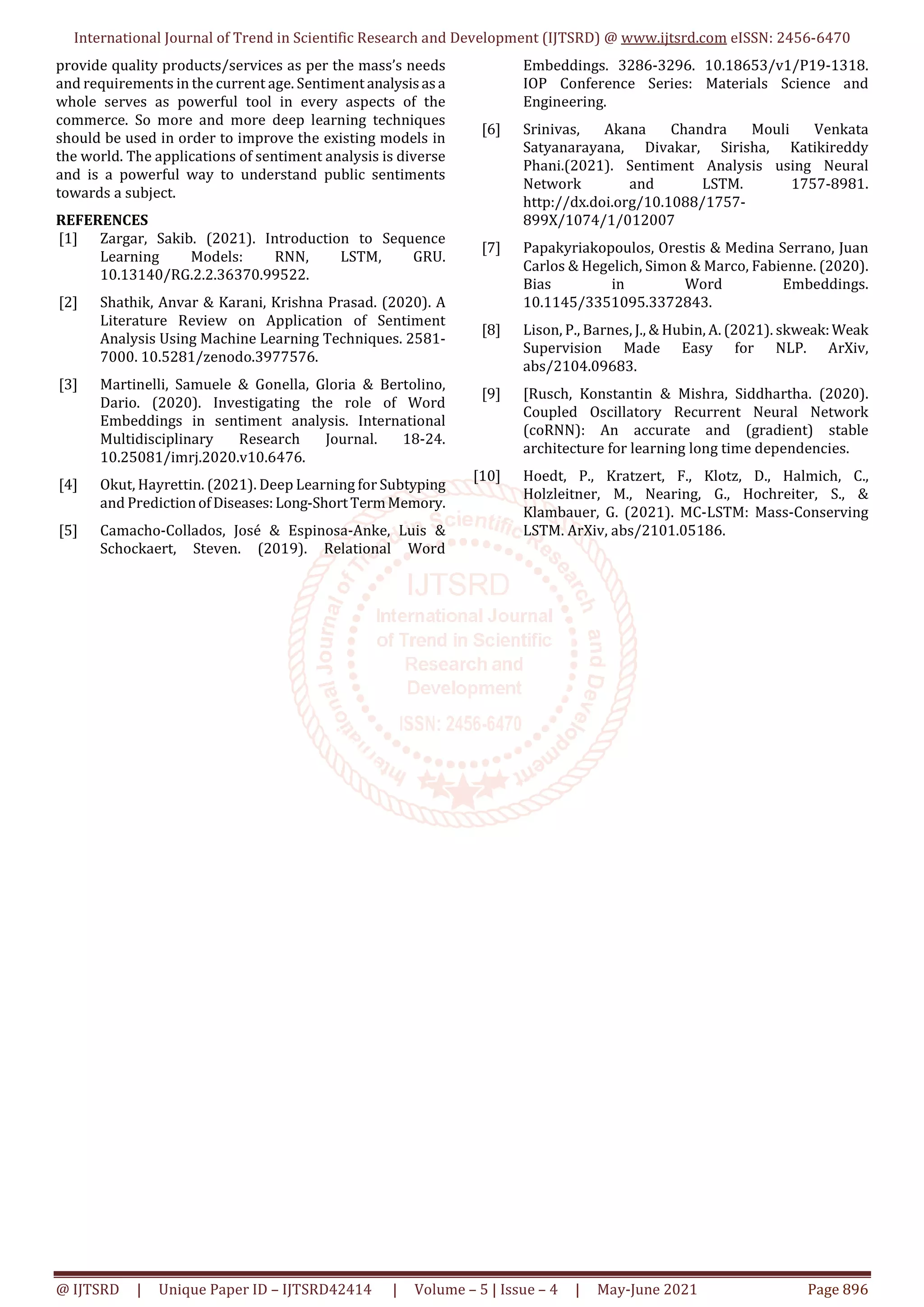 Movie Sentiment Analysis using Deep Learning RNN | PDF