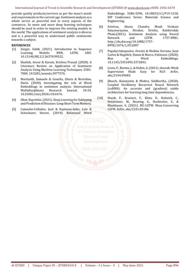 Movie Sentiment Analysis using Deep Learning RNN | PDF