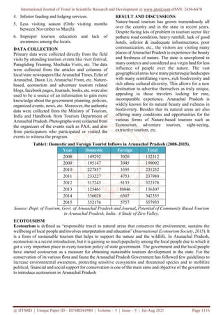 Nature Based Tourism A Key Factor in the Development of Tourism in ...