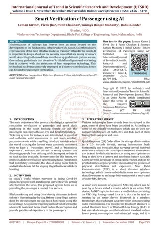 Smart Verification of Passenger using AI | PDF