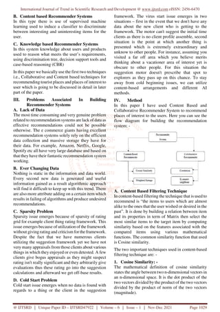 Study of Recommendation System Used In Tourism and Travel | PDF